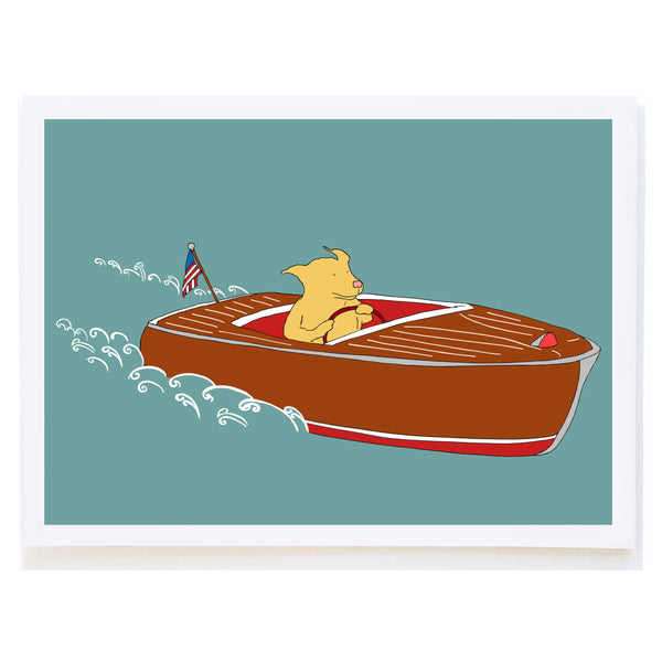 Speedboat Dog – mollyOcards